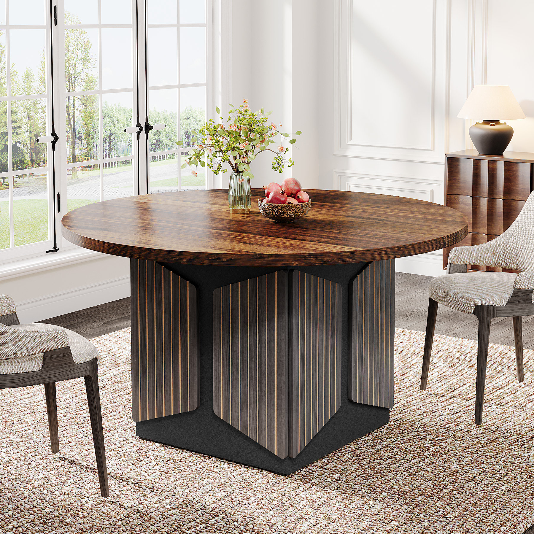 Ebern Designs Laini 47.24" Pedestal Dining Table | Wayfair
